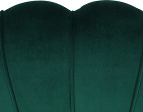 Lavice ve stylu Art-deco, smaragdová Velvet látka / gold chrom-zlatý, NOBLIN