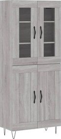 Skříň highboard šedá sonoma 69,5 x 34 x 180 cm kompozitní dřevo 3198375
