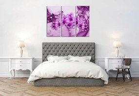 Malvis ® Vícedílný obraz Fialové květiny Velikost: 90x70 cm