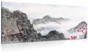 Obraz čínská krajina v mlze Varianta: 100x50