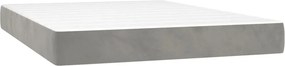 Box spring postel s matrací světle šedá 140x190 cm samet 3141539