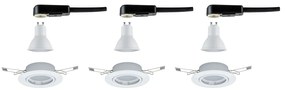 Paulmann 93422 LED base, set bílých kulatých bodovek, 3x6,5W LED 3000K GU10, prům. 9cm