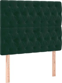 Rám postele bez matrace tmavě zelená 90 x 200 cm samet 3125919