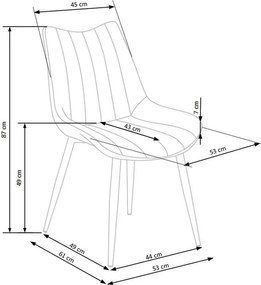 Jídelní židle Audry, tmavě zelená