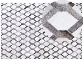 Šedý geometrický koberec 160x230 cm AYDIN Beliani