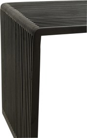 Sada 2 konferenčních stolků Cubic z teaku černá – 50*45*50 / 40*40*35 cm