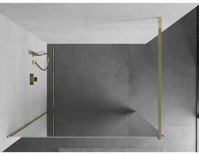 Mexen Kioto sprchová zástěna 70x200 cm 8 mm, zlatý profil, sklo efekt zrcadla, 800-070-101-50-50