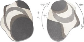 Koberec DUNE SHAPE 8085 krémový / šedý