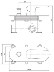 Cersanit S951-345 -Sprchová baterie pro podomítkovou instalaci CITY lesklý chrom