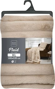 Béžová deka z mikroplyše 180x220 cm Boudoir – douceur d'intérieur