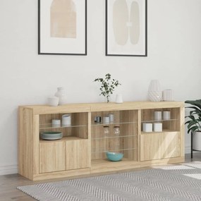 Příborník s LED osvětlením dub sonoma 181,5 x 37 x 67 cm 3209039