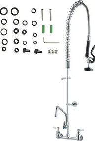 Komerční baterie s oplachovacím rozprašovačem, 111,8 cm výška, 20,3 cm střed, 30,5 cm