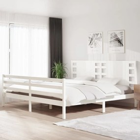 Rám postele bílý masivní borovice 200 x 200 cm,  3104304