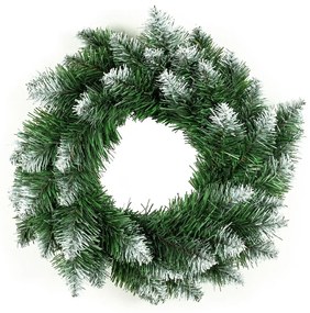 Vánoční věnec Christmaso XII 50 cm zelený/bílý