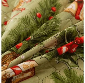 Přehoz na postel CHRISTMAS PRESENTS, zelený Rozměr: 220 x 240 cm