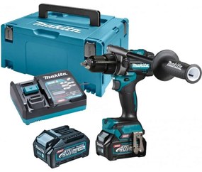 Makita - 40V AKU vrtací šroubovák s příklepem, 2x aku 4,0 Ah XGT, nabíječka HP001GM201