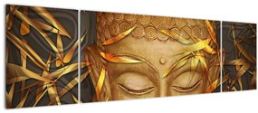 Obraz - Zlatý Buddha (170x50 cm)