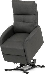Polohovací křeslo šedé, elektrické TV-5482 GREY2
