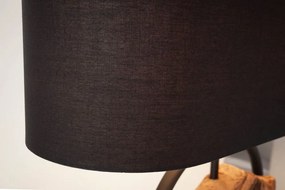 Designová stolní lampa Factor 55 cm černá - akácie