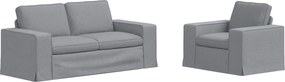 Set pohovek 2 ks Světle šedá textil 3407544