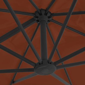 Konzolový zahradní slunečník s hliníkovou tyčí terakotový 400 x 300 cm 312317
