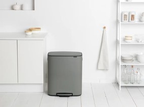 Brabantia BO pedálový koš 60L minerální šedá