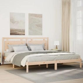 Prodloužený rám postele bez matrace 200 x 220 cm masivní dřevo 3309207