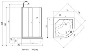 KERRA-KAROLINA - sprchový box 90 x 90 x 225 cm