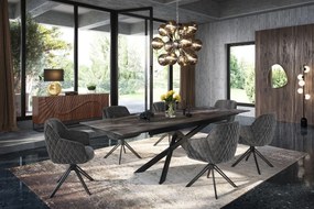 Designová židle Natasha tmavě šedý samet