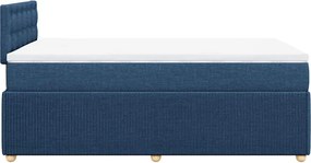 Box spring postel s matrací modrá 120x200 cm textil 3289743