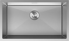 Mexen Trixo, 1-komorový nerezový dřez 750 x 440 mm, broušená ocel, 6415751000-01