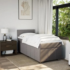 Box spring postel s matrací taupe 100 x 200 cm textil 3289276