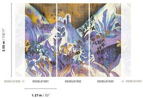 Vliesová fototapeta na zeď, Květiny, listy, DG3ELS1032, Wall Designs III, Khroma by Masureel