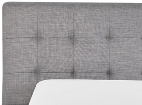 Elegantní šedá čalouněná postel 180x200 cm LILLE Beliani