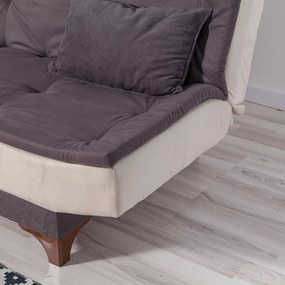 Atelier del Sofa 3-místná pohovka Kelebek - Anthracite, Cream, Antracitová, Krémová