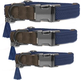 MILK&PEPPER Nastavitelný obojek pro psy Kaya Dark Blue Velikost: 45