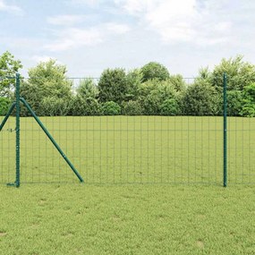 Euro plotové kotvení 10 x 1,4 m Ocel potažená PVC Zelená 3350300