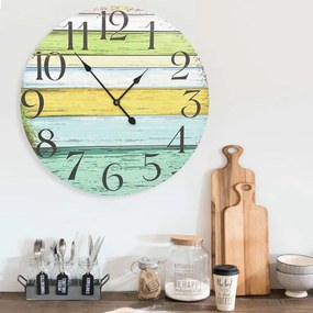 Nástěnné hodiny vícebarvené 60 cm MDF 325185