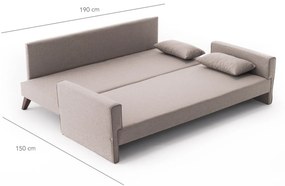 Designová rozkládací sedačka Marisela 208 cm krémová