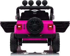 LEAN CARS Akumulátorové vozidlo Jeep Rubicon DK-JWR558 24 V, růžové