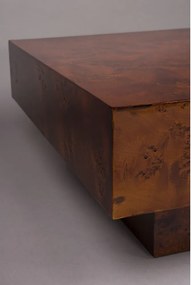 Konferenční stolek v dekoru ořechu v tmavě přírodní barvě 90x90 cm Quinn – Dutchbone