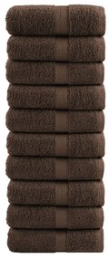 Prémiové mycí utěrky SOLUND 10 ks hnědé 30x30 cm 600 g/m² 137229