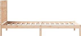 Prodloužený rám postele bez matrace 90 x 210 cm masivní dřevo 3309267