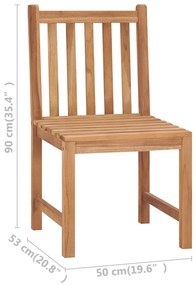 Zahradní židle 6 ks s poduškami masivní teak,  3073132