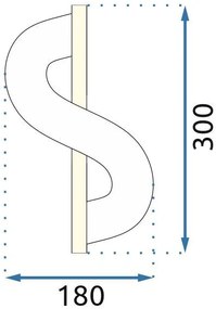 Toolight Nástěnné LED osvětlení Spiral LED G032-W zlaté