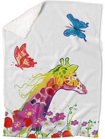 Deka Žirafa Art (Rozměr : 200 x 140 cm, Podšití beránkem: ANO)