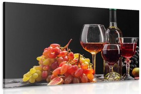 Obraz víno a hrozny - 60x40 cm
