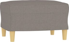 3místná pohovka s podnožkou taupe 180 cm textil 3201199