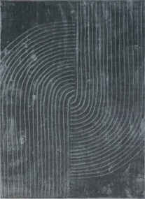 BE Koberec Zen Garden Collection 2403 DARK GREY - šedý obdélníkový Rozměr: 60x100 cm