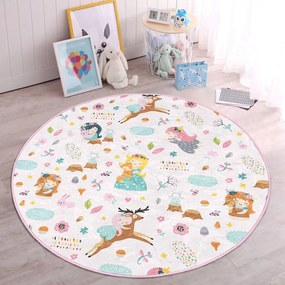Světle růžový dětský koberec ø 80 cm Comfort – Mila Home
